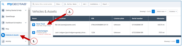 Geotab - How to Add/Update VIN number/Reported Driver ID – SpeedGauge